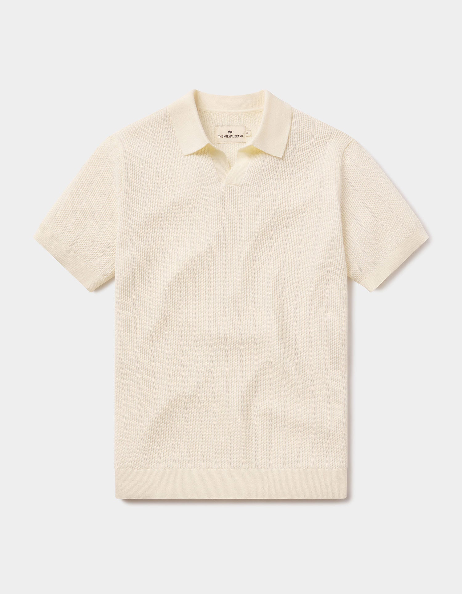 Robles Textured Knit Polo in Ivory – The Normal Brand