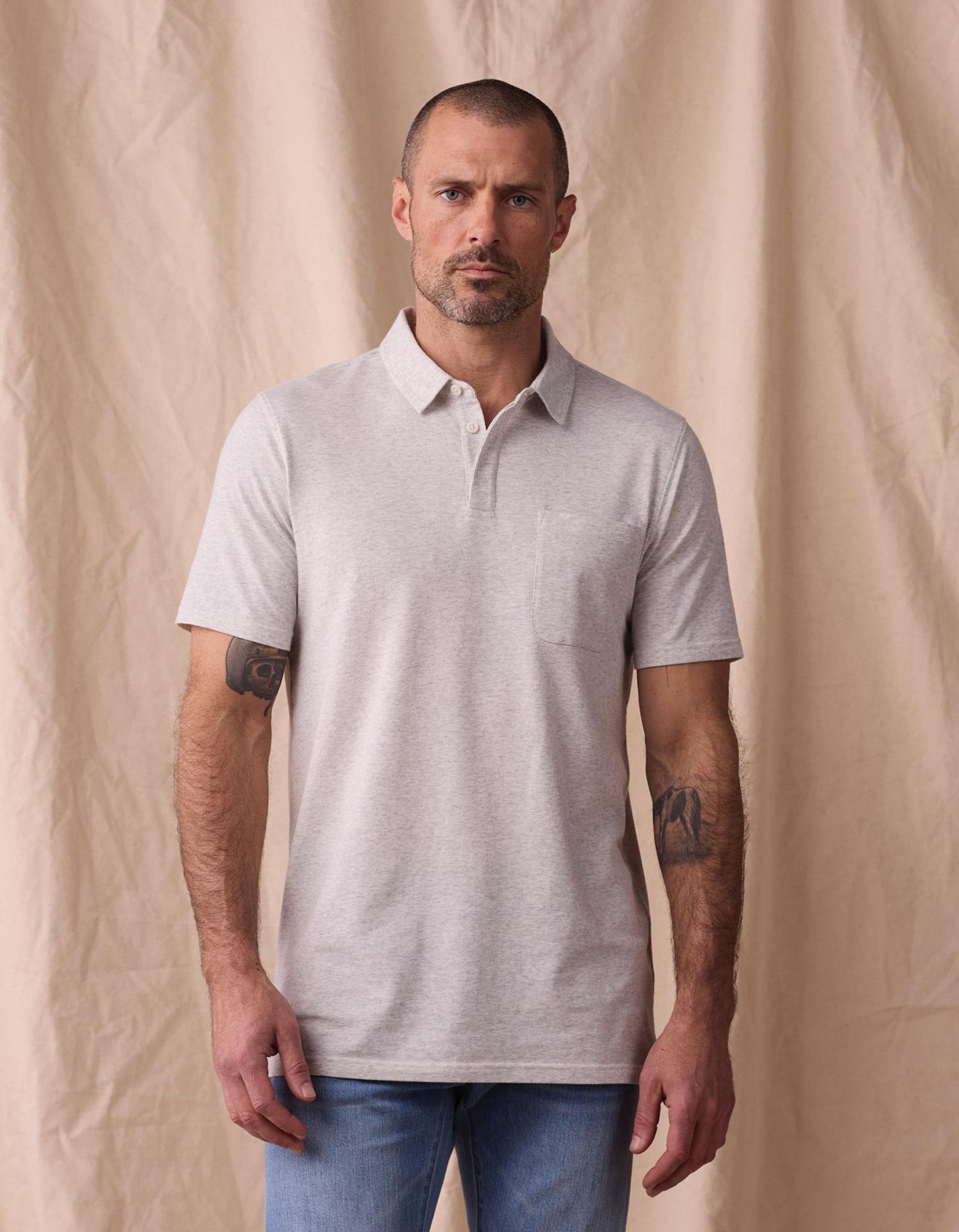 Active Puremeso Everyday Polo in Stone – The Normal Brand