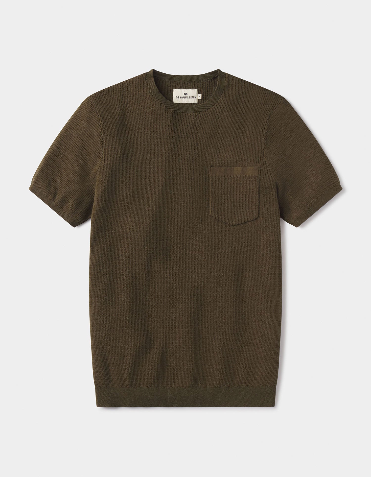 Waffle Knit Sweater Tee in Olive – The Normal Brand