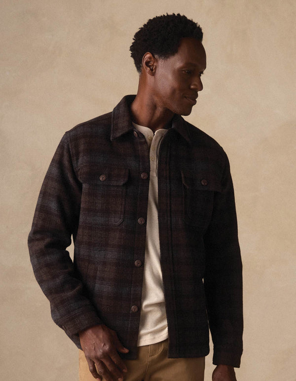 Brightside Flannel Lined Workwear Jacket in Brown Plaid – The Normal Brand