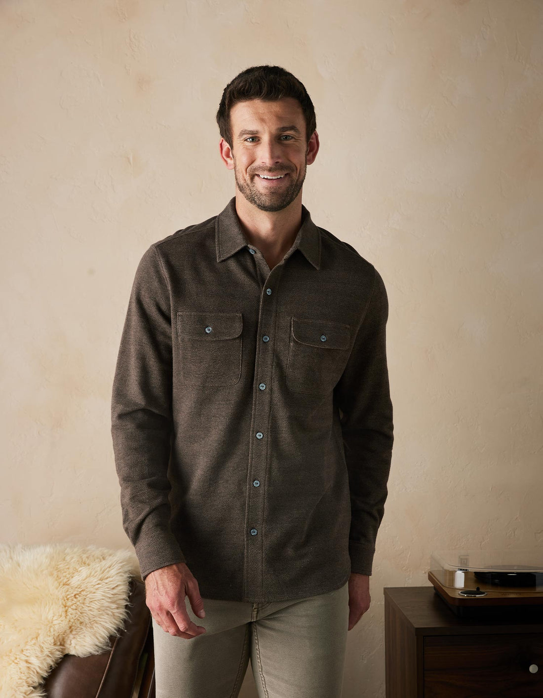 Textured Knit Shirt in Java – The Normal Brand
