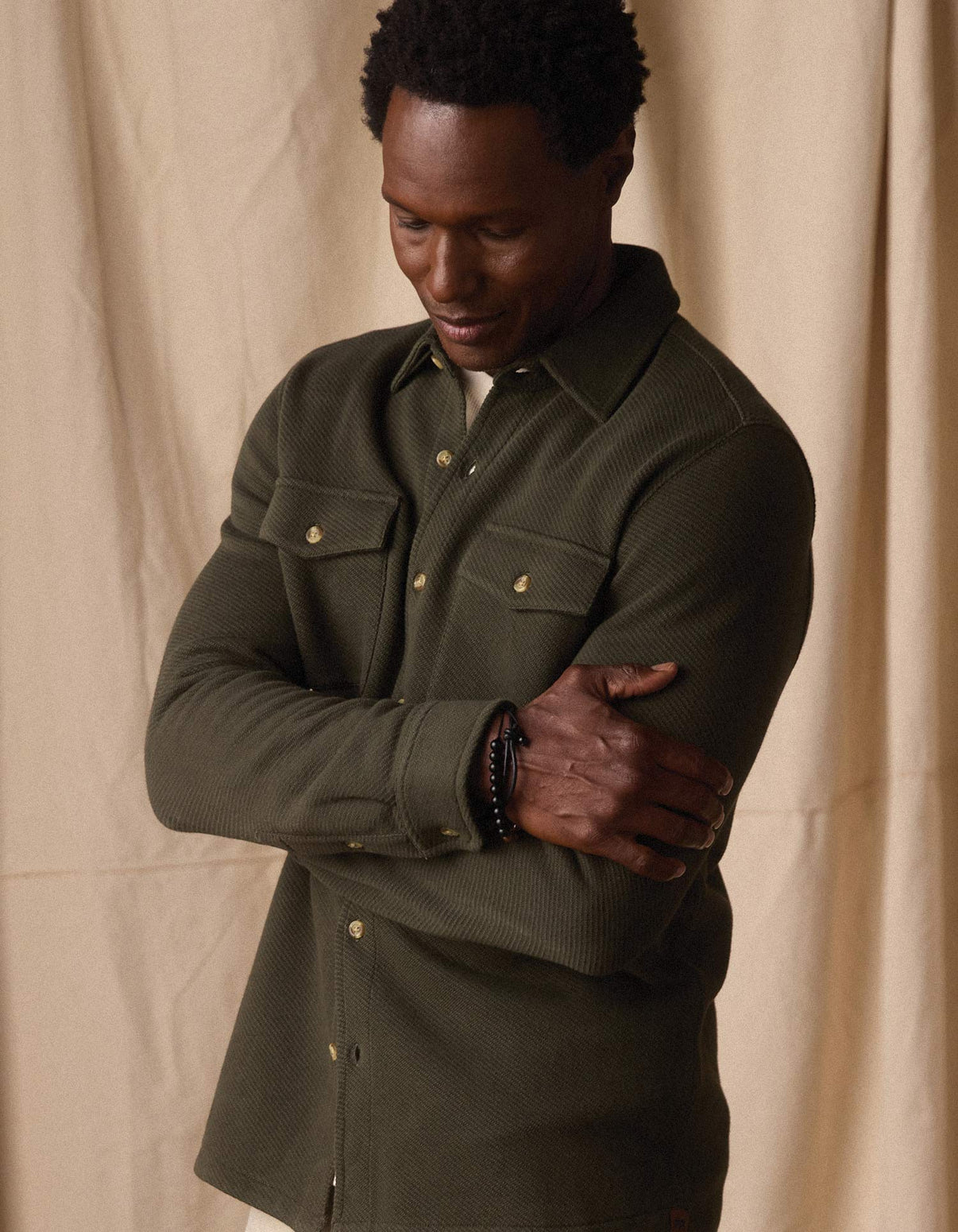 Looped Terry Button Up in Alpine – The Normal Brand