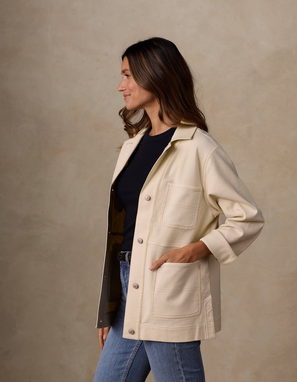 Women's Comfort Terry Chore Coat in Cream – The Normal Brand