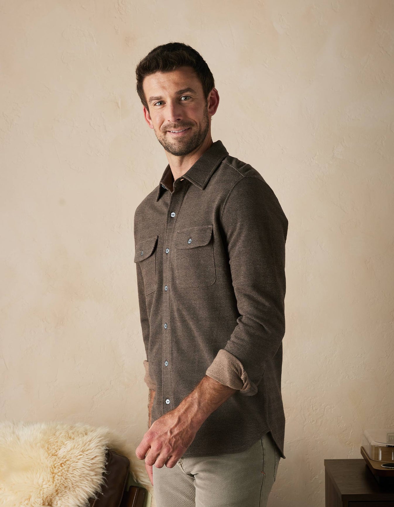 Textured Knit Shirt in Java – The Normal Brand