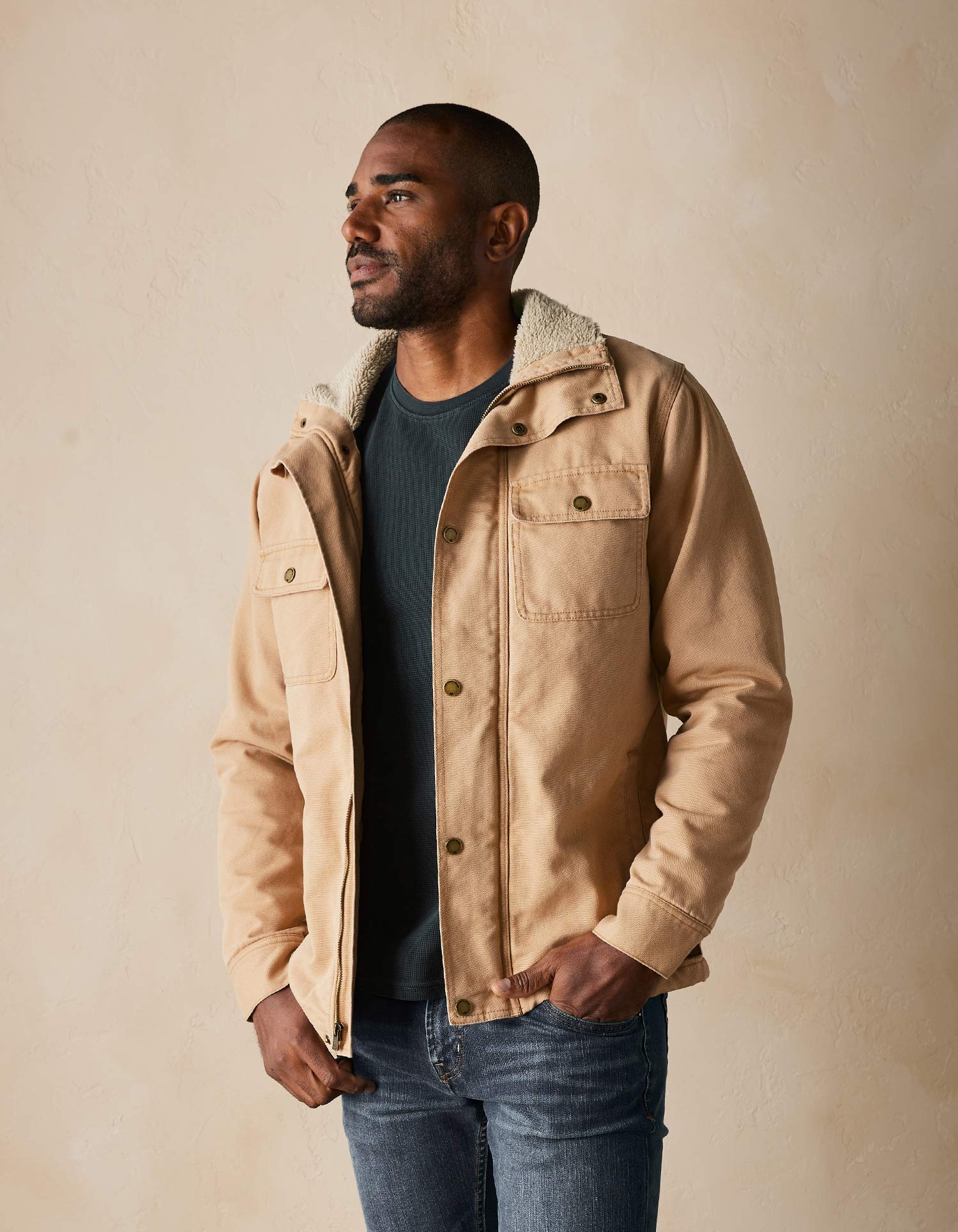 Canvas Chore Coat in Camel – The Normal Brand