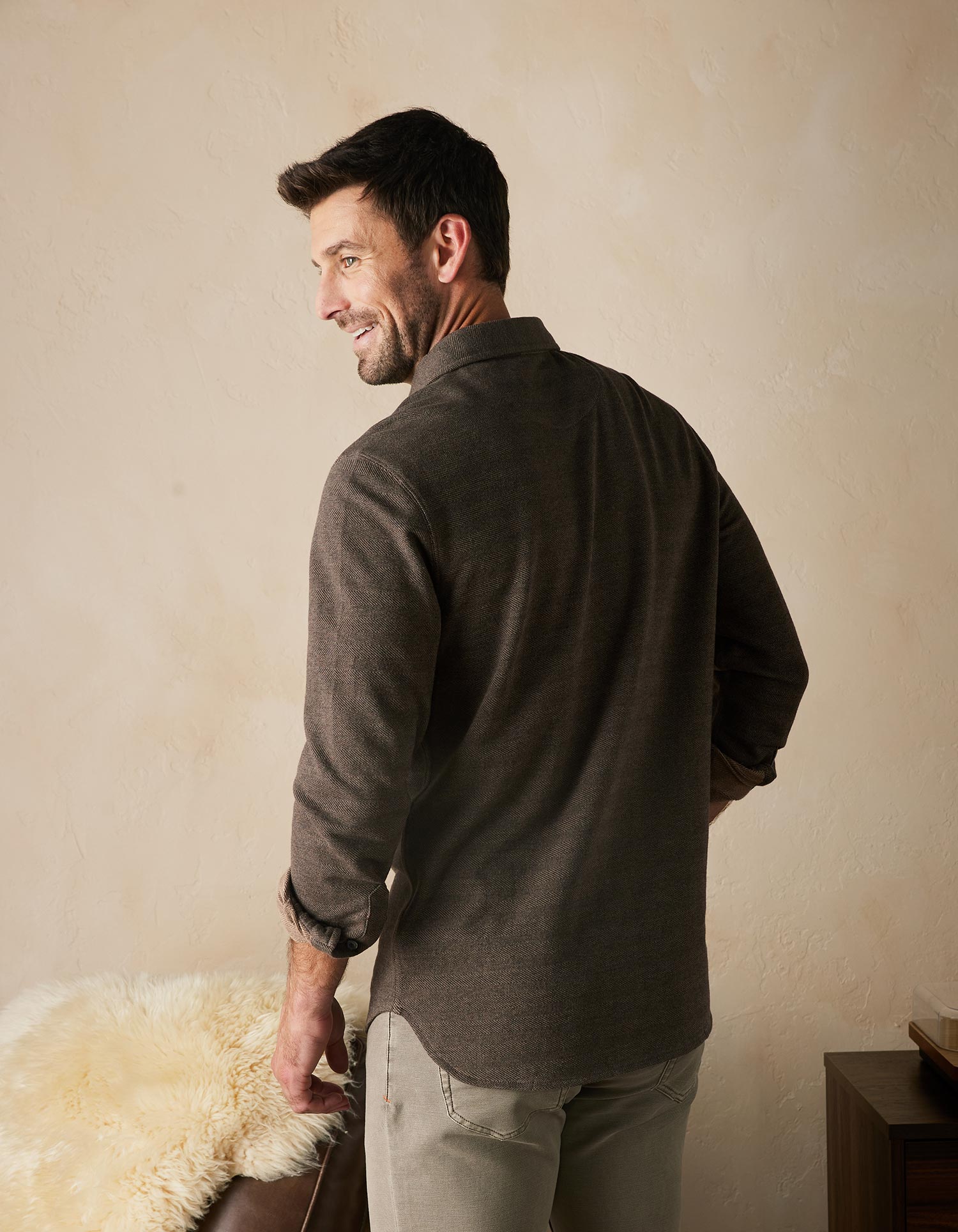 Textured Knit Shirt in Java – The Normal Brand