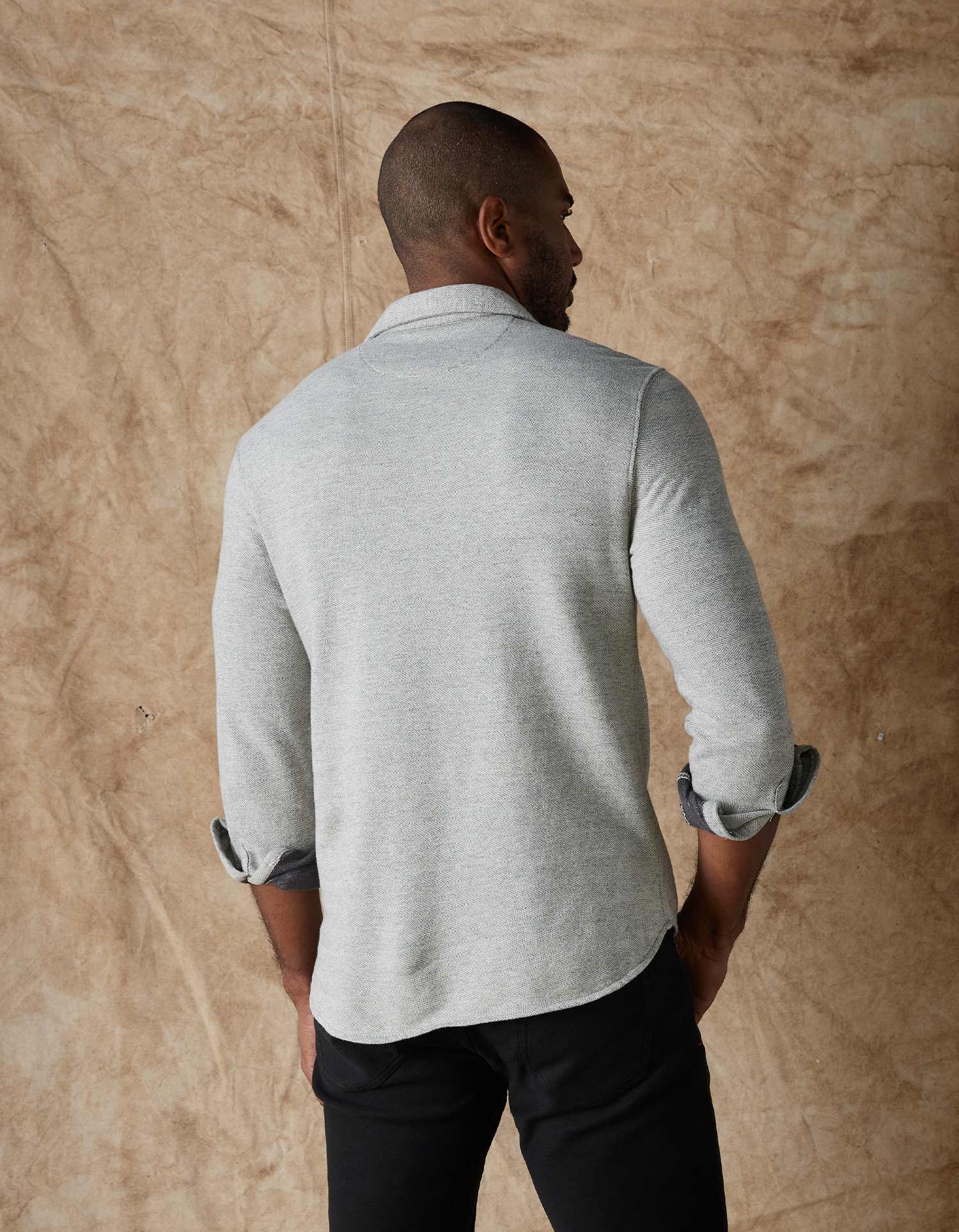 Textured Knit Shirt in Graphite – The Normal Brand