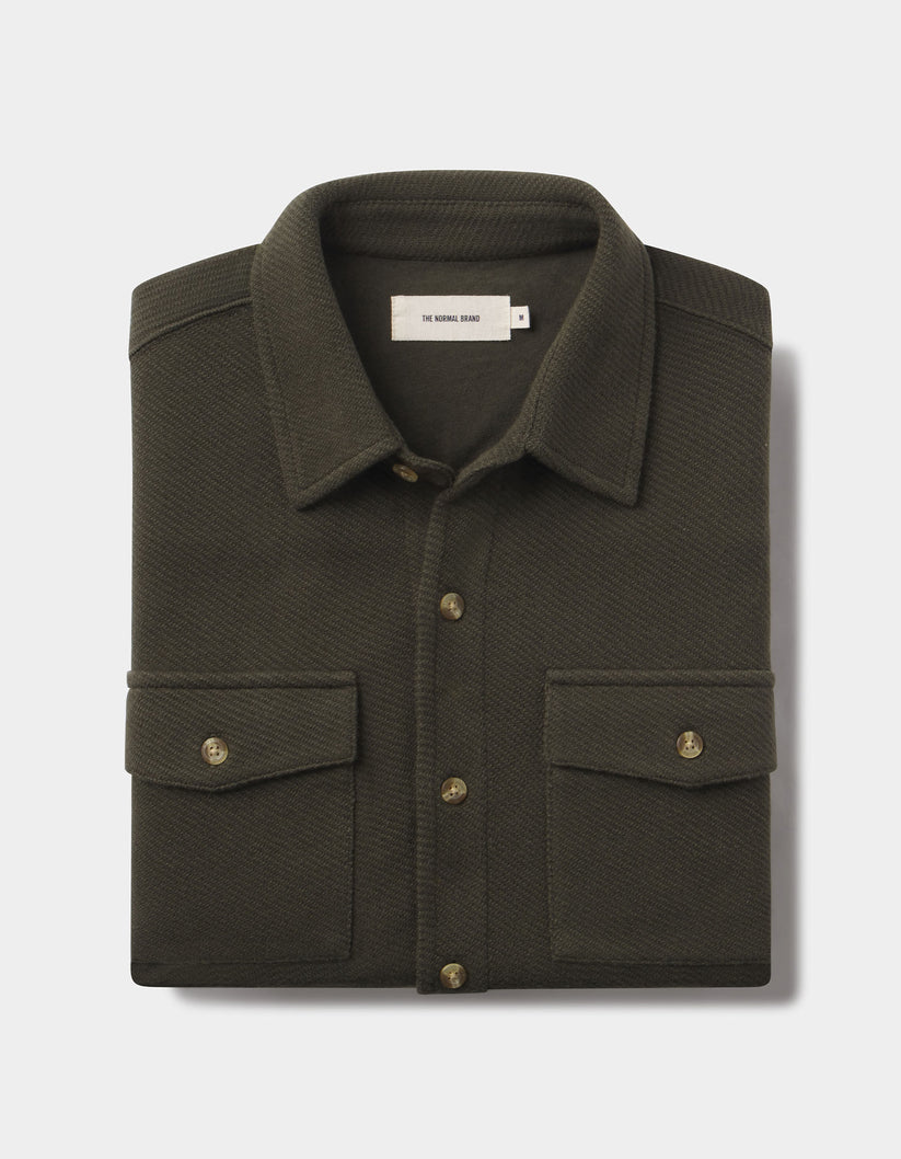 Looped Terry Button Up in Alpine – The Normal Brand