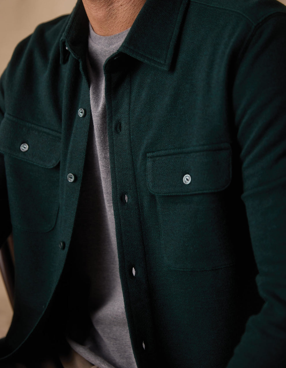 Textured Knit Shirt in Emerald – The Normal Brand
