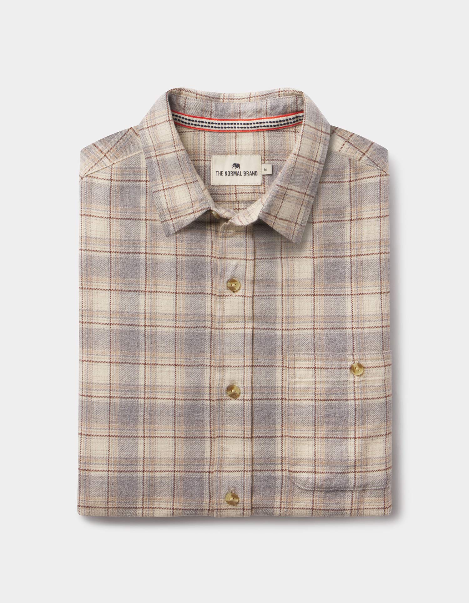 Hudson Double Brushed Flannel in Cream Plaid – The Normal Brand