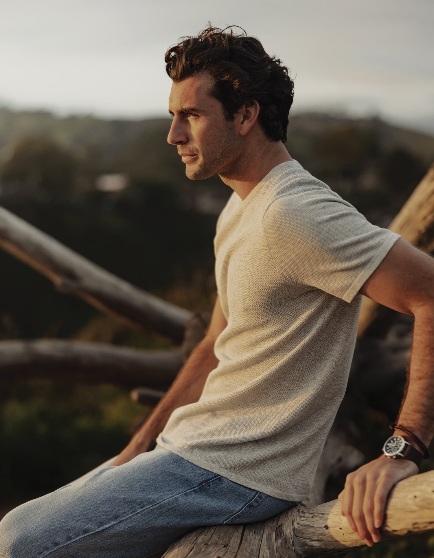 Driftknit Sweater Tee in Stone – The Normal Brand