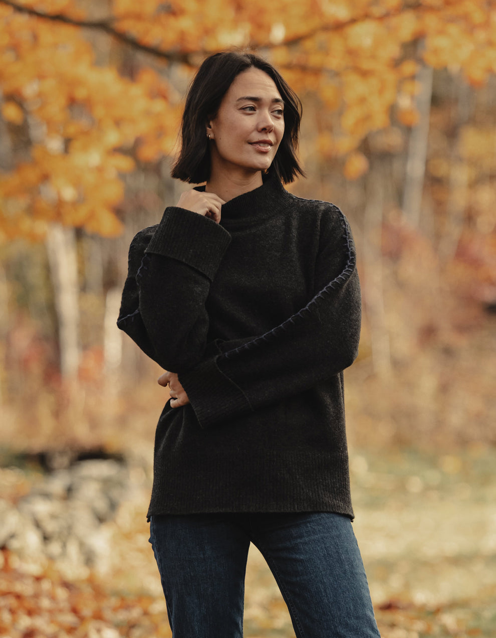 Craft Stitch Sweater in Black – The Normal Brand