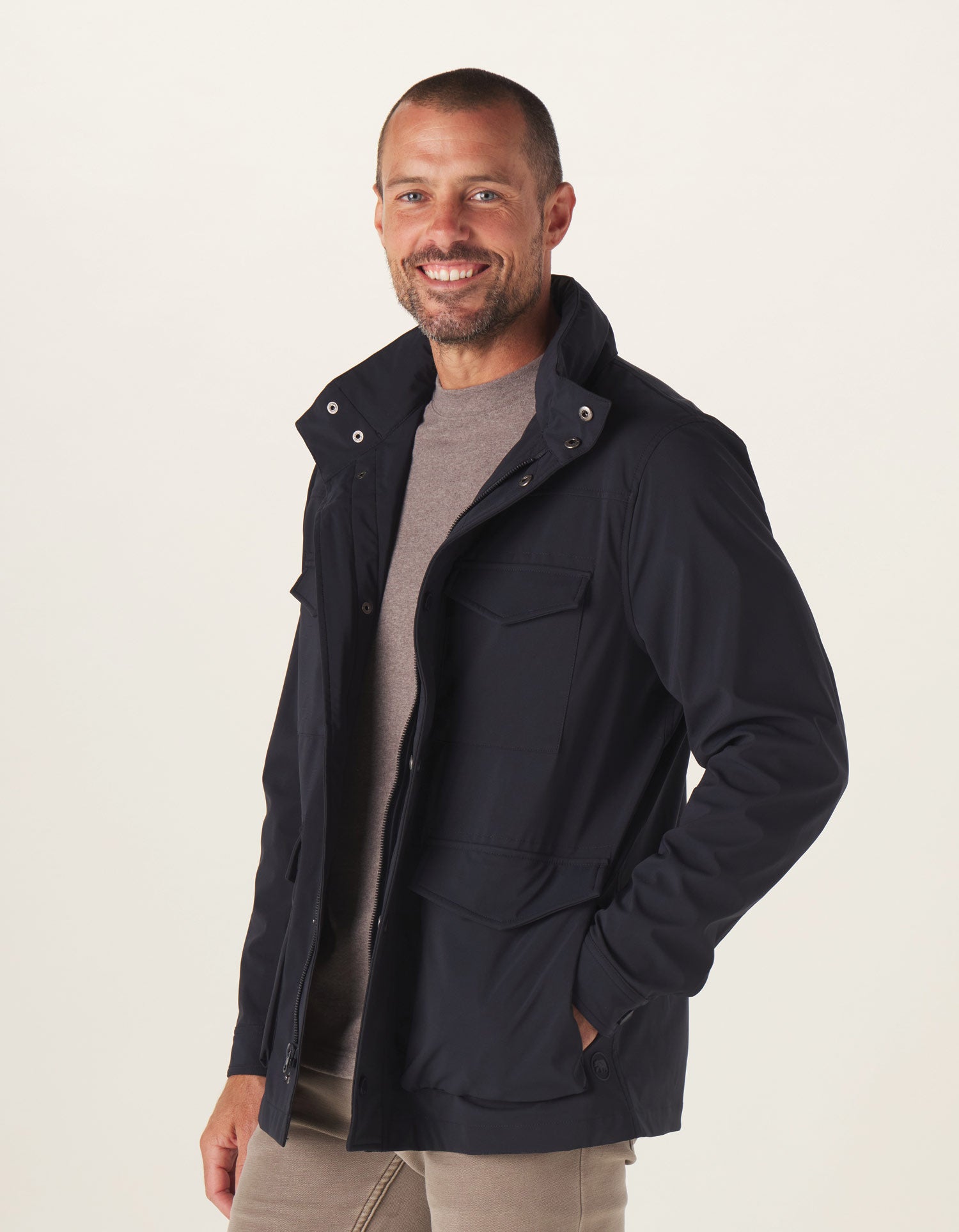 Bonded Shell Jacket in Navy – The Normal Brand